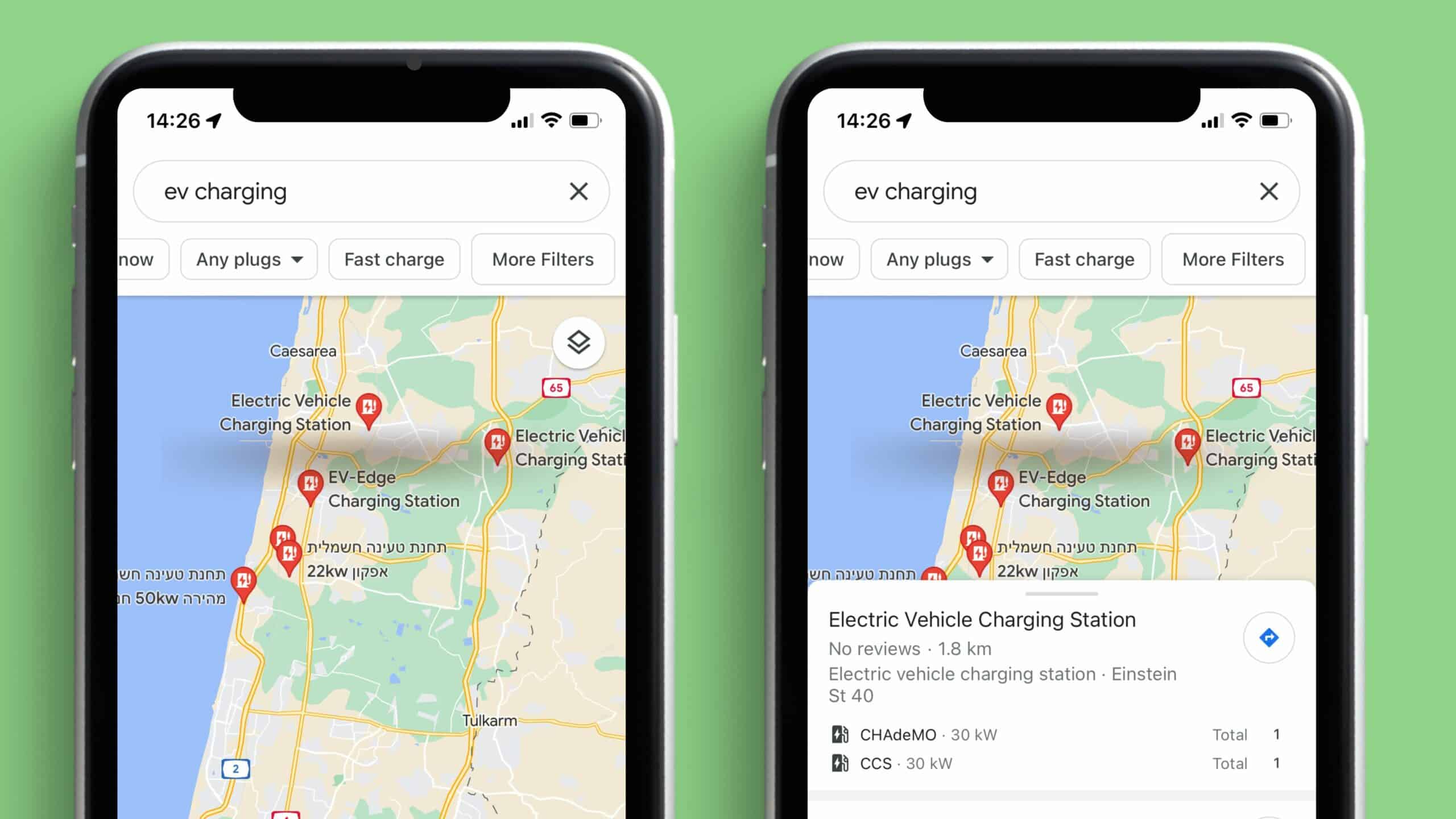 גוגל משפרת את חיפוש עמדות הטעינה באפליקציות המפות – EV Magazine